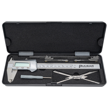 Tik-caliper 6" pulsar digital caliper set c/w ruler, angle gauge ...