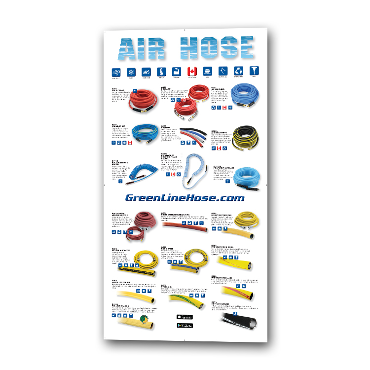 Poster-air Green Line air hose poster aluminum composite mounted ...